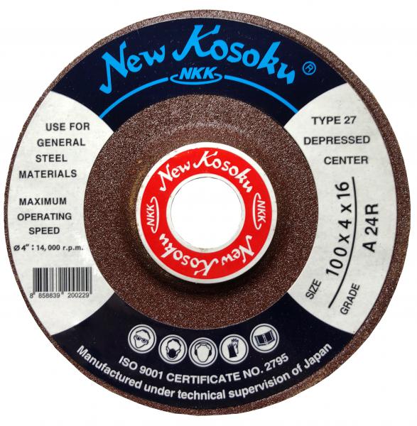 จำหน่าย แผ่นเจียรเหล็กหนา NKK (A24R) 4"X4 mm. เหมาะสำหรับใช้เจียรหรือขัดผิวเหล็กให้เรียบ และทำ ...